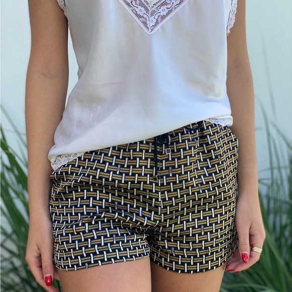 Fendi | Shorts | Fendi Silk Shorts Drawstring Fastening Fendi Logo ...